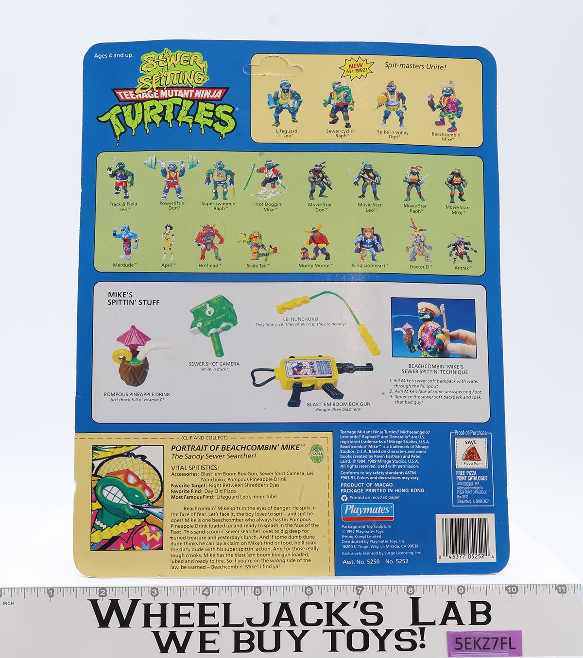 Beachcombin' Mike Teenage Mutant Ninja Turtles TMNT 1992 Playmates NEW ...