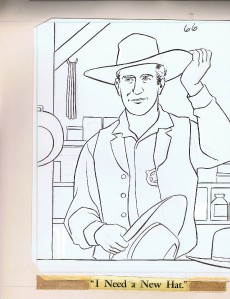 Obras de arte originales para el revólver para colorear libro 1959