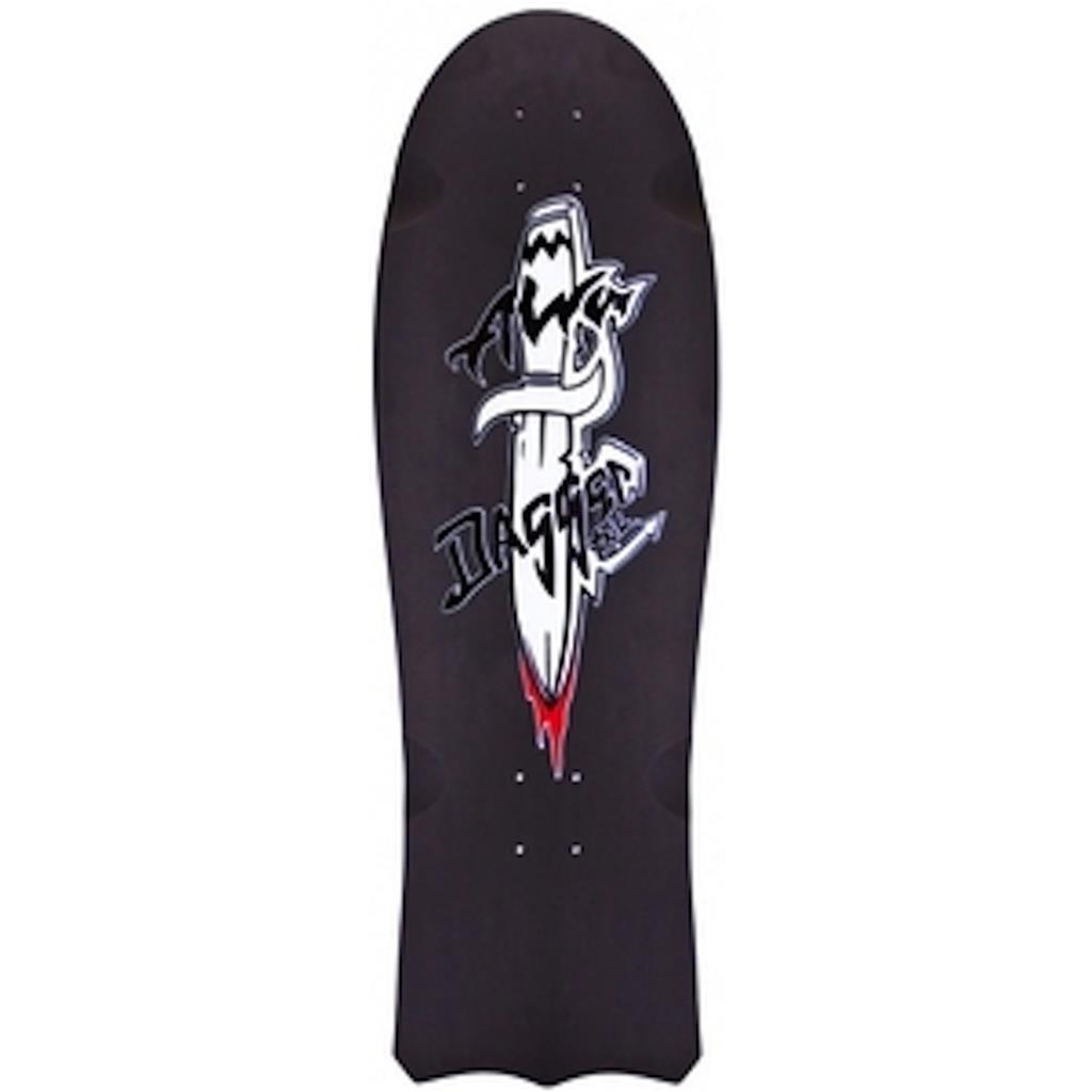 ALVA 1985 DAGGER TAIL (10" X 31.5" BLACK) OLD SCHOOL SKATEBOARD DECK ...