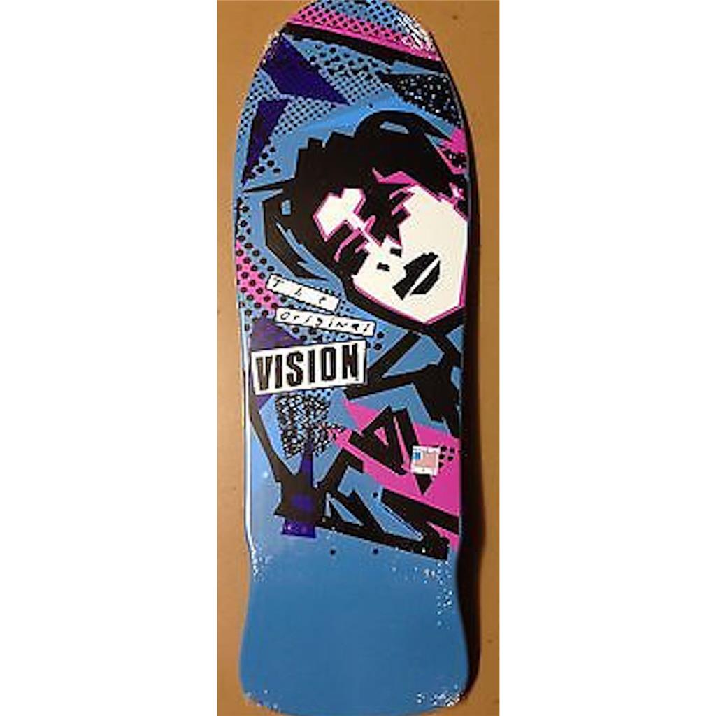 VISION ORIGINAL MG GONZ (10" X 30" BLUE) OLD SCHOOL SKATEBOARD DECK ...