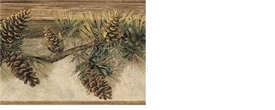 pine cone wall border