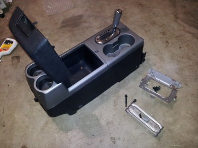 04-08 FORD F150 FX4 CENTER CONSOLE W/ FLOOR GEAR SHIFTER BLACK/GREY ...