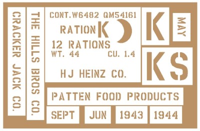 K Ration crate marking stencil set US Army Military inc free plans | eBay
