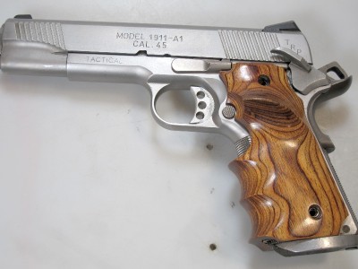 Fancy Laminated Combat Wood Gun Grips COLT 1911 45 9mm Government ...