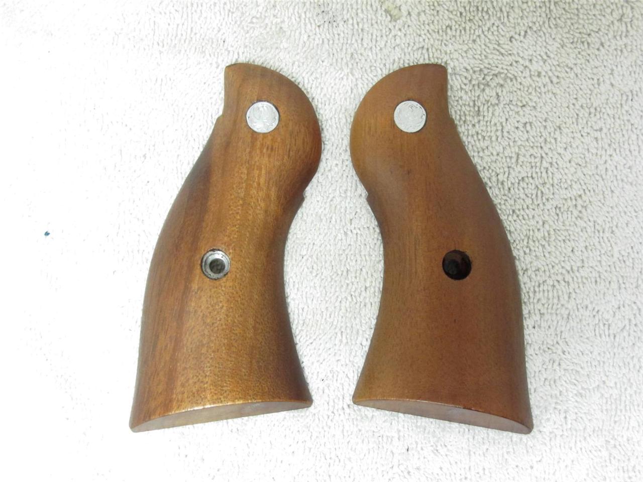 FACTORY RUGER Deep Red--Brown Wood Gun Grips REDHAWK 357 41 44 Caliber ...