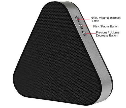 BLUETOOTH TRIANGLE WIRELESS SPEAKER RECHARGEABLE PORTABLE 10hr POWER | eBay