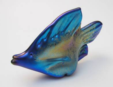 SIGNED ALAN FOX WA 1992 IRIDESCENT AUSTRALIAN STUDIO ART GLASS FISH ...