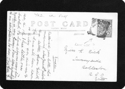 Hunmanby Nr Filey sepia RP old postcard used Squared Circle postmark | eBay