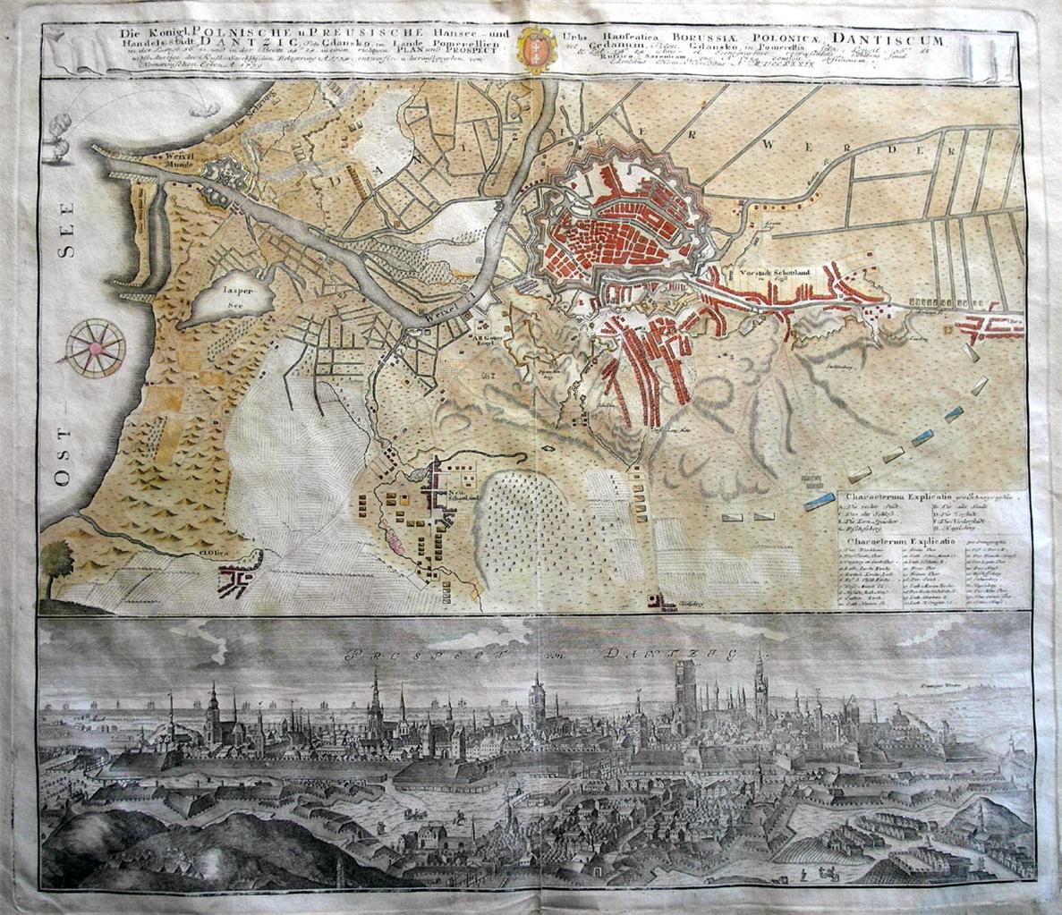 Danzig city in poland map