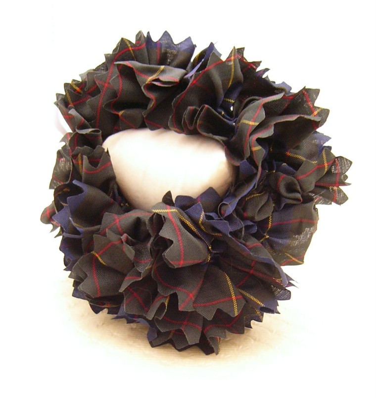 Plaid Pinked Edge Scrunchie Ponytail Holder - 5 colors | eBay