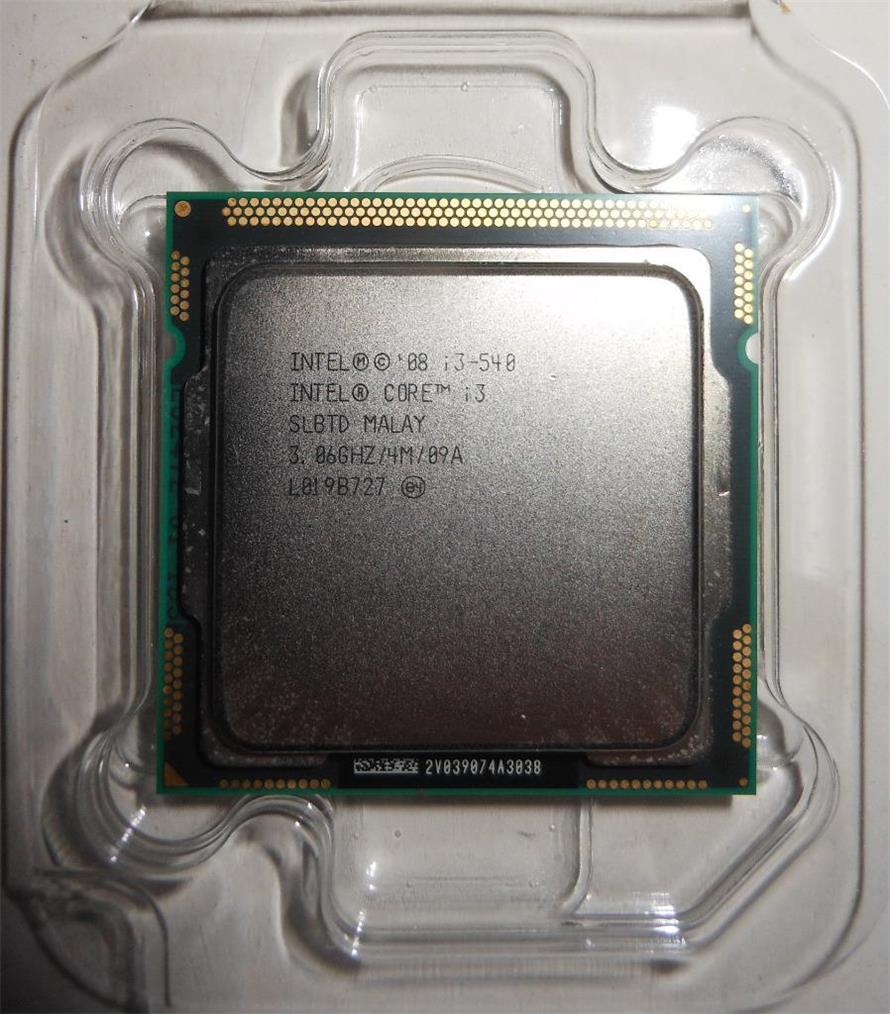 INTEL CORE i3-540 3.06 GHz 4M 2.5GTs SLBTD LGA1156 DUAL CORE 2C4T CPU ...