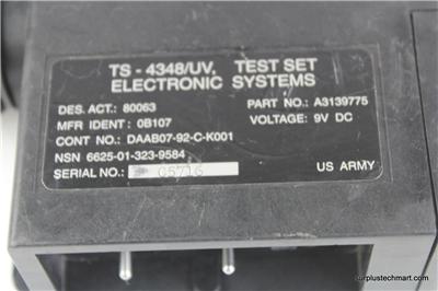 A3139775 Test Set Assembly,Electronic Systems TS-4348/UV