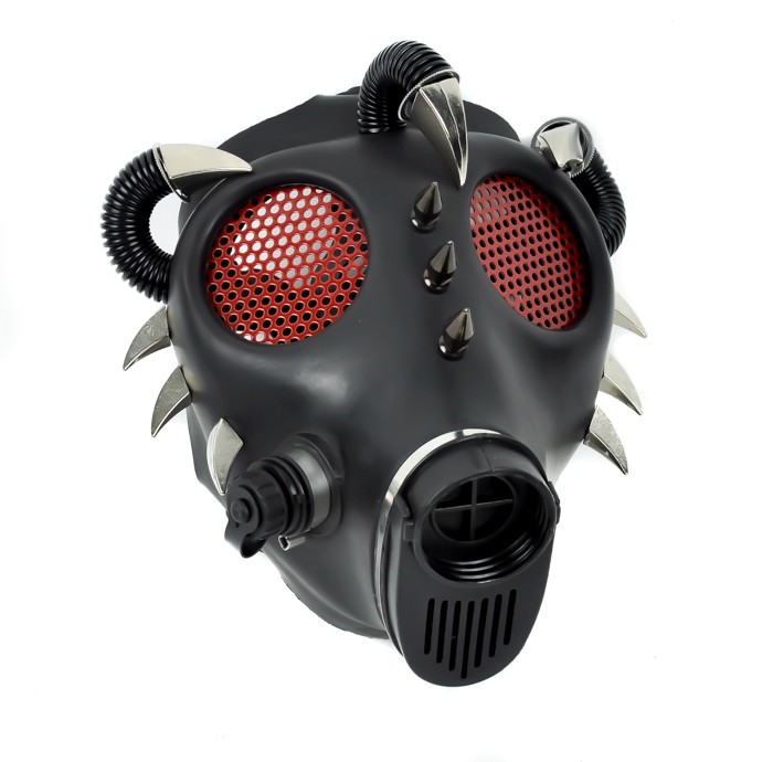 Devil Horn Spike Industrial Gas Mask Cyber Gothic Rave Techno Halloween ...