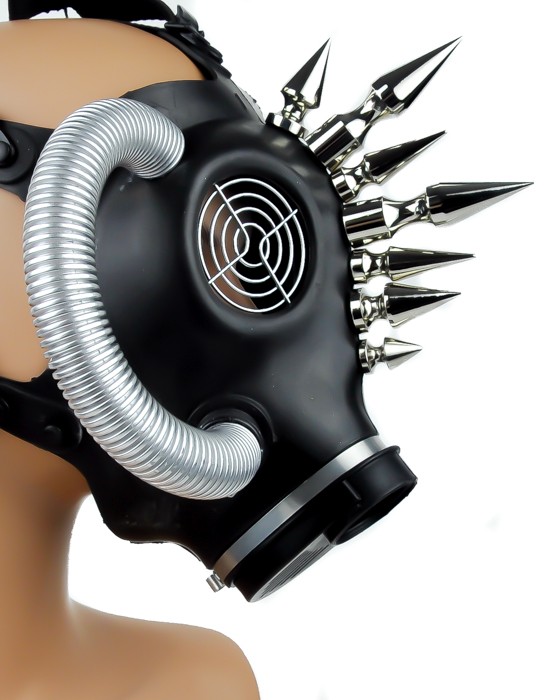 Heavy Metal Fat Horn Spike Full Gas Mask Halloween Cosplay Anime Gothic ...