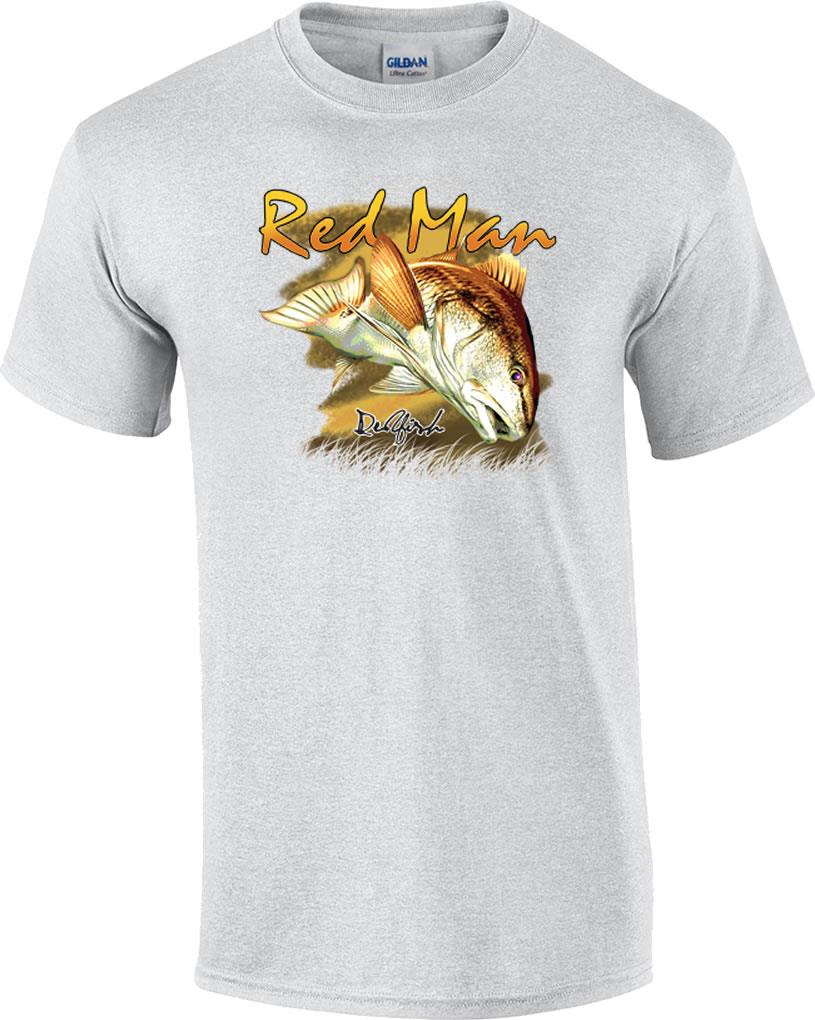 Redfish Redman Saltwater Fishing T-Shirt | eBay