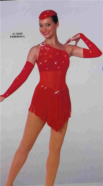 FIREBALL,RED,JAZZ,SKATE,TWIRL,PAGEANT,TAP,DANCE COSTUME