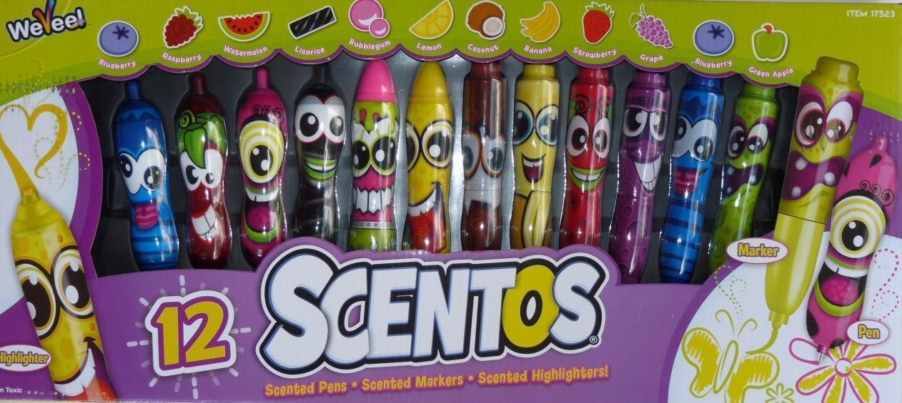 NEW SCENTOS SCENTED PENS, MARKERS, AND HIGHLIGHTERS 12 PACK BY WEEVE ...