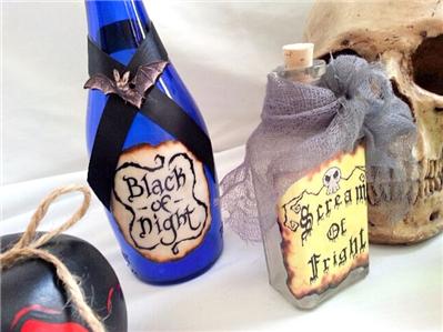 4 Snow White EVIL QUEEN witch potion bottle poison apple props ...