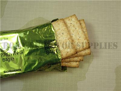 BISCUITS BROWN - British Army 24hr Ration Pack SOS Biscuit Survival ...