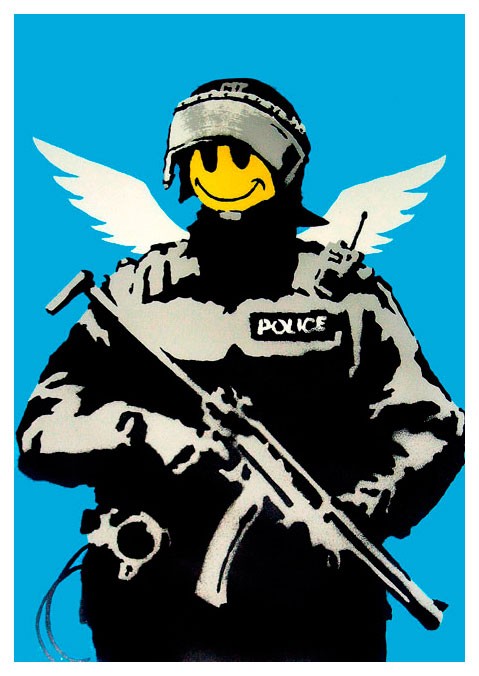 Banksy - Police man | Street art graffiti, Street art, Banksy