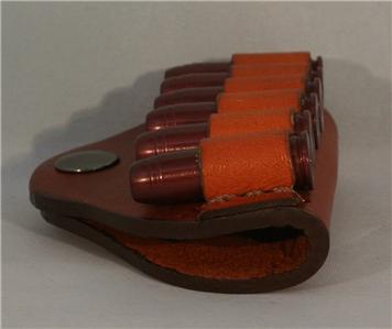 LEATHER PISTOL 6 AMMO CASE / HOLDER / CARRIER / SLIDE .44 Cal. - NEW ...