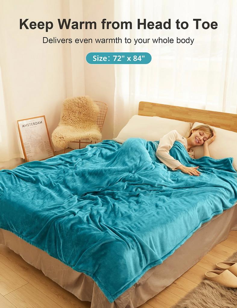 Homech HM BD004 72 X 84 Full Size Heated Blanket With Remote OPEN Homech HM BD004 72 X 84 Full Size Heated Blanket With Remote OPEN