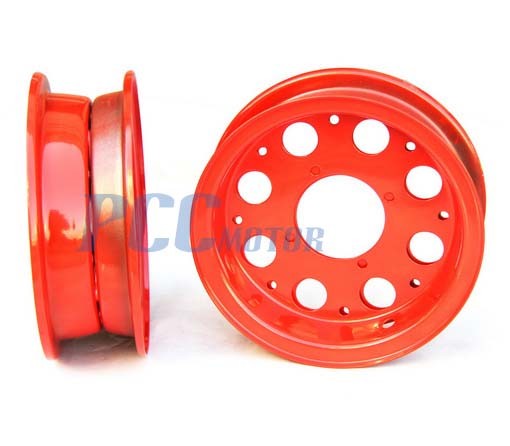 8" HONDA MINITRAIL Z50 Z50R Z 50 FRONT AND REAR RIMS WHEEL SET NEW RED RM14