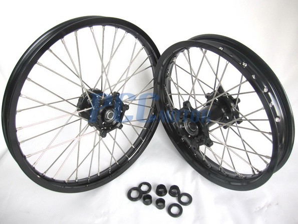 21"/19" SUZUKI DRZ400 DRZ 400 E ES S RIM RIMS CNC HUB WHEEL SET BLACK