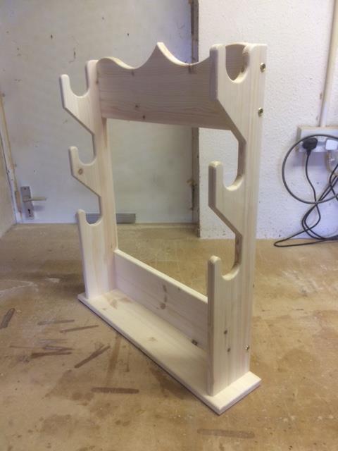 Air Rifle Gun Rack for 3 guns with bottom shelf Free Standing Or Wall ...