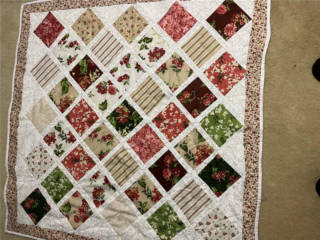 Floral Jelly Roll Lap Quilt | eBay