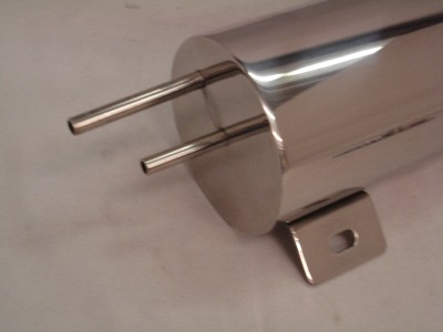 3x10" Polished Stainless Steel Radiator Overflow Catch Tank Street Rat ...