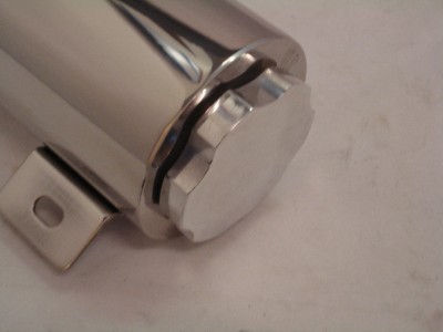 3x10" Polished Stainless Steel Radiator Overflow Catch Tank Street Rat ...