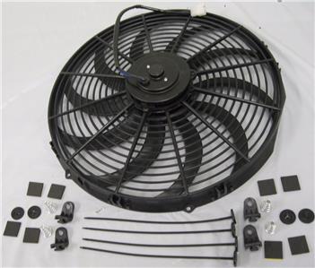 16" Inch Extreme Duty High CFM S-Blade Electric Radiator Cooling Fan ...