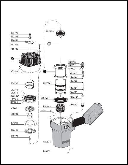 Senco 600 FramePro Framing Nailer O ring Rebuild Kit - Complete O Ring ...