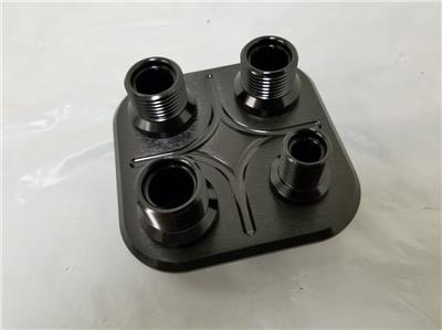 BLACK Aluminum 4 Port AC Air Conditioning Heater Hose Firewall Bulkhead ...