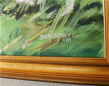 Huge Original Framed Oil Painting Canvas Barry Barnett | eBay