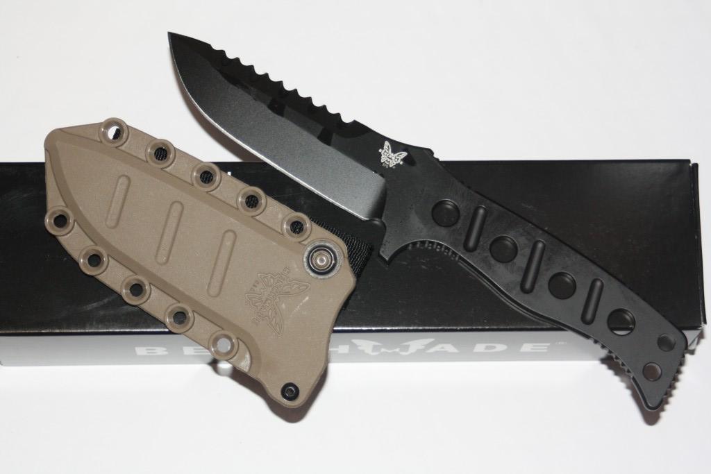 Benchmade Adamas Fixed Blade Knife Plain Edge BK Blade Drop Point ...
