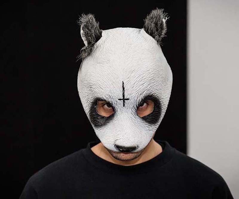 Cro Panda Maske Latex mit Kreuz Party Karneval Konzerte MTV 2016 Tour