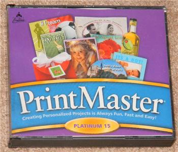 PRINTMASTER Platinum 15 Publishing Suite for Windows CD-ROM Computer ...