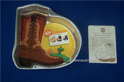 Wilton WESTERN BOOT Cake Pan w/ IN & BK SKATE COWBOY | eBay