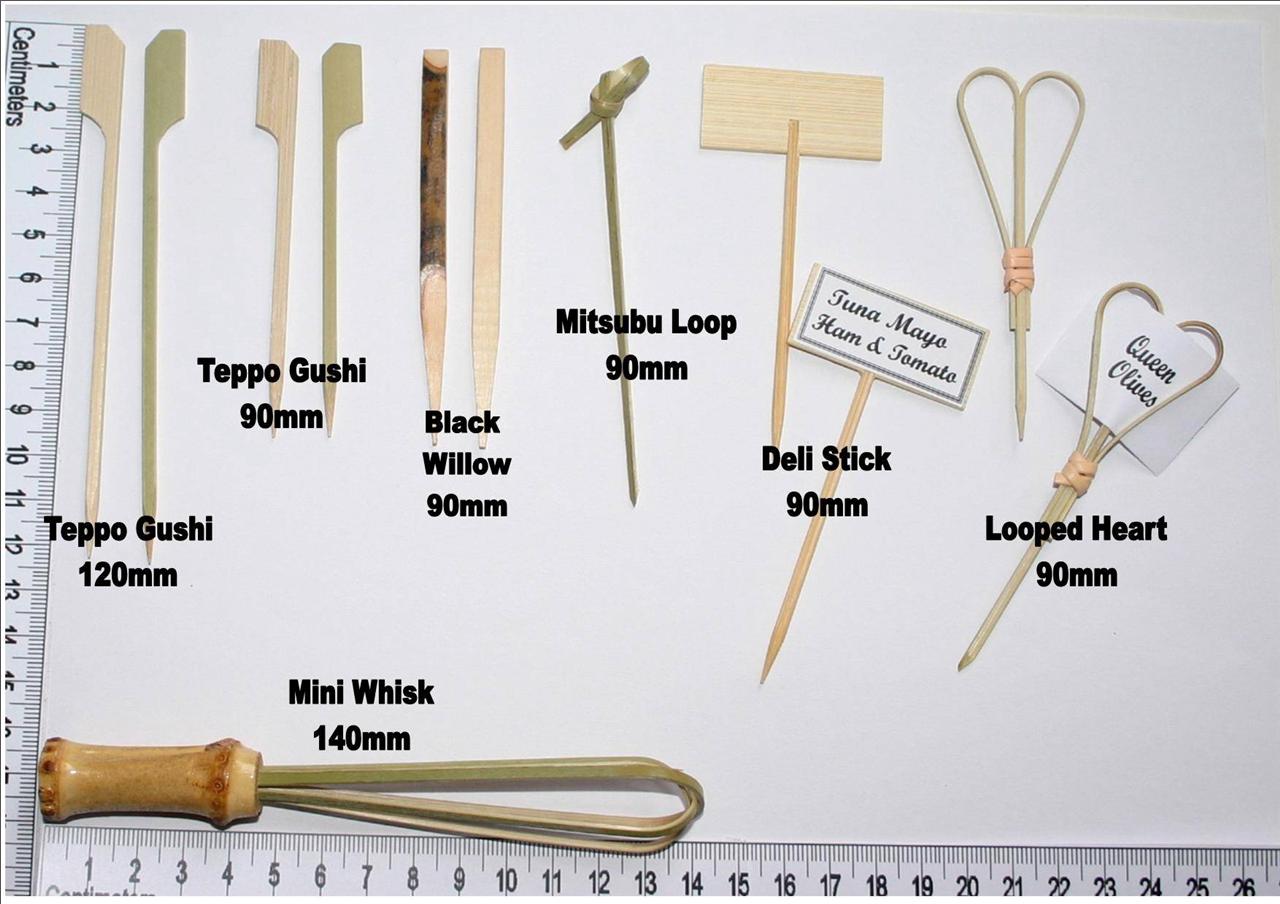 SANDWICH BURGER SKEWERS wooden bamboo party cocktail sticks UNUSUAL 20 ...