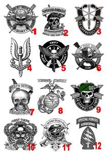 SPECIAL FORCES Temporary tattoos SAS NAVY ARMY AIR FORCE Waterproof ...