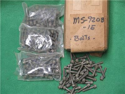 20 MS9208 190-32 UNJF-3A DOUBLE HEXAGON W/ HOLE MILITARY MACHINE BOLT ...