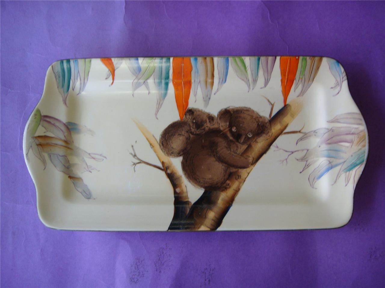 Vintage Australiana wall plate w koala hand painted Manto Ware Japan ...