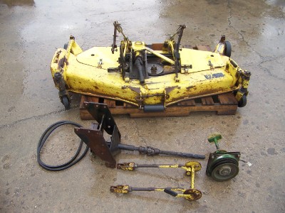 JOHN DEERE 750 TRACTOR ORIGINAL USED 60" MID MOUNT MOWER DECK WITH ...