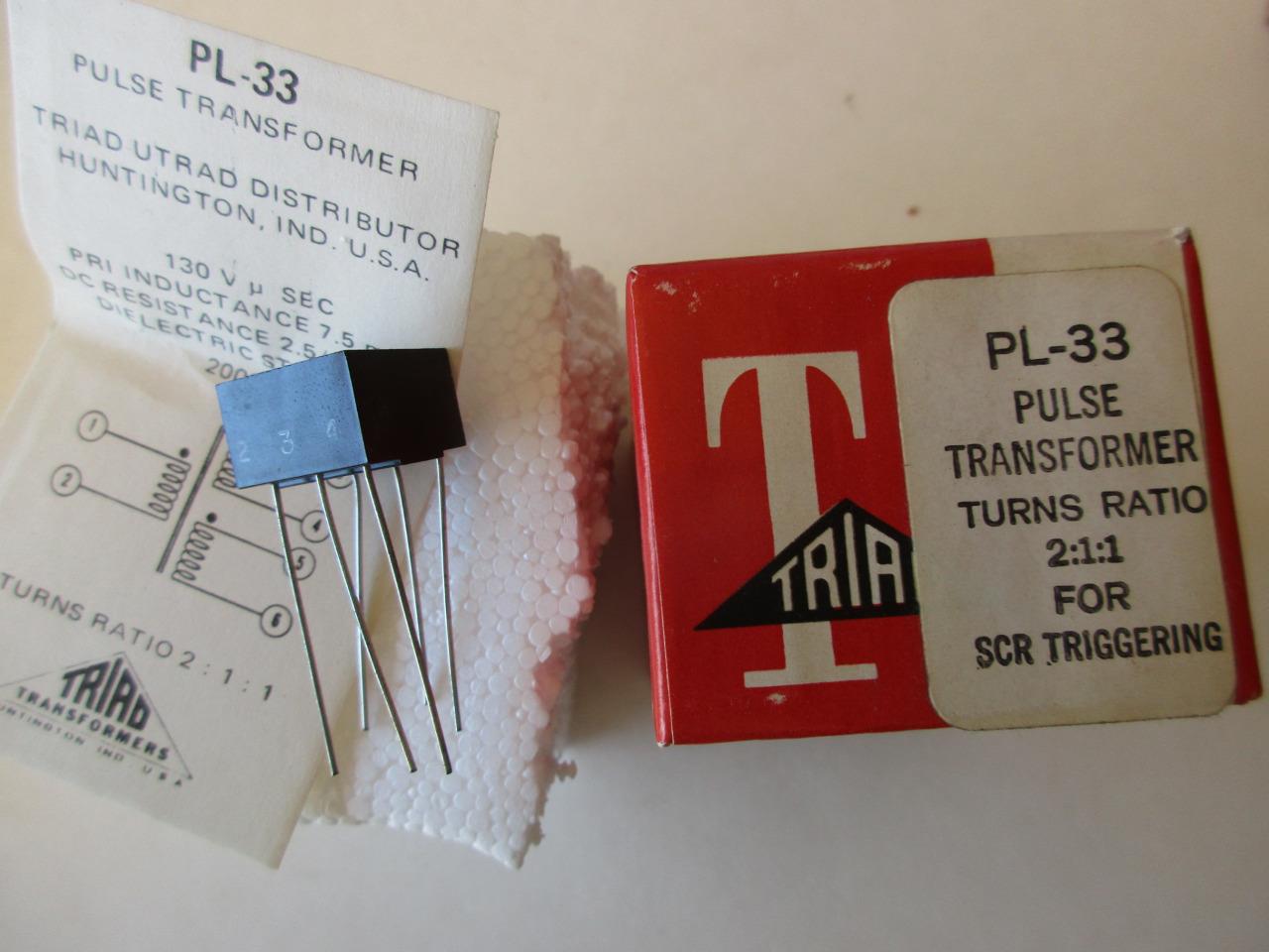 TRIAD Transformer PHOTOFLASH PL 31 or PL-33 SCR Trigger Coil Pri 1.9 or ...