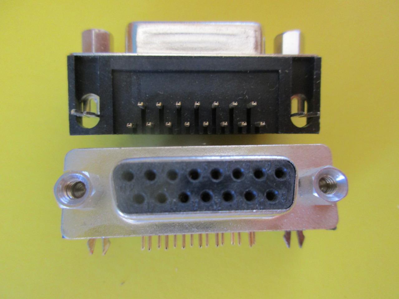 (5 Pack) DB15 RIght Angle Connectors Male or Female NOS DB 15 Pin | eBay