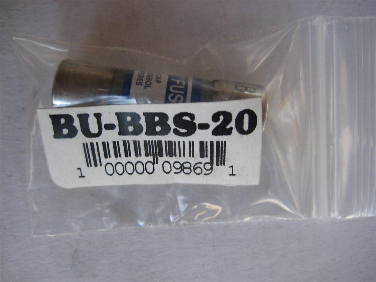 1X BUSSMANN FAST BLOW FUSE BBS 15 or 20 Amp 48V 13/32" W x 1-3/8" L NOS ...