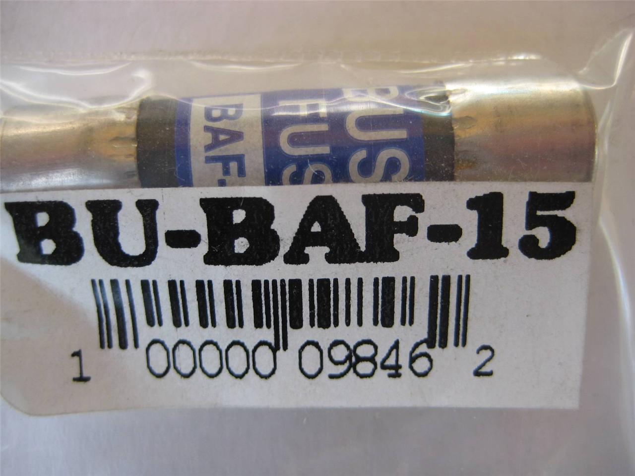 (1X) BUSSMANN FAST BLOW FUSE BAF 1 2 3 6 7 or 15 Amp 250VAC 13/32" x 1 ...