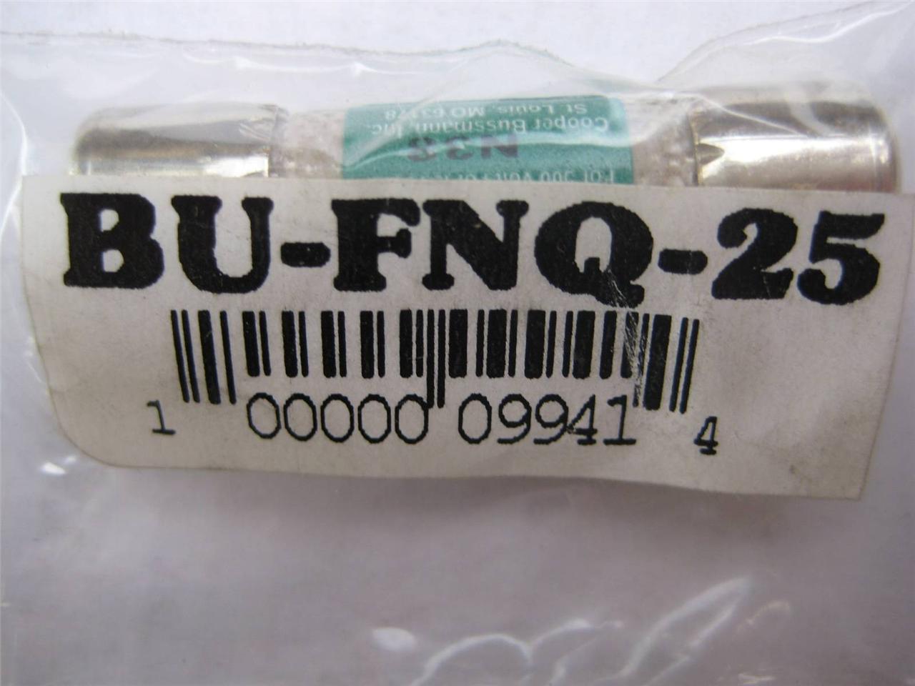 1X BUSSMANN FUSE FNQ FLQ 3-1/2 4 5 7 8 10 15 25 or 30 Amp "NOS" 500vac ...